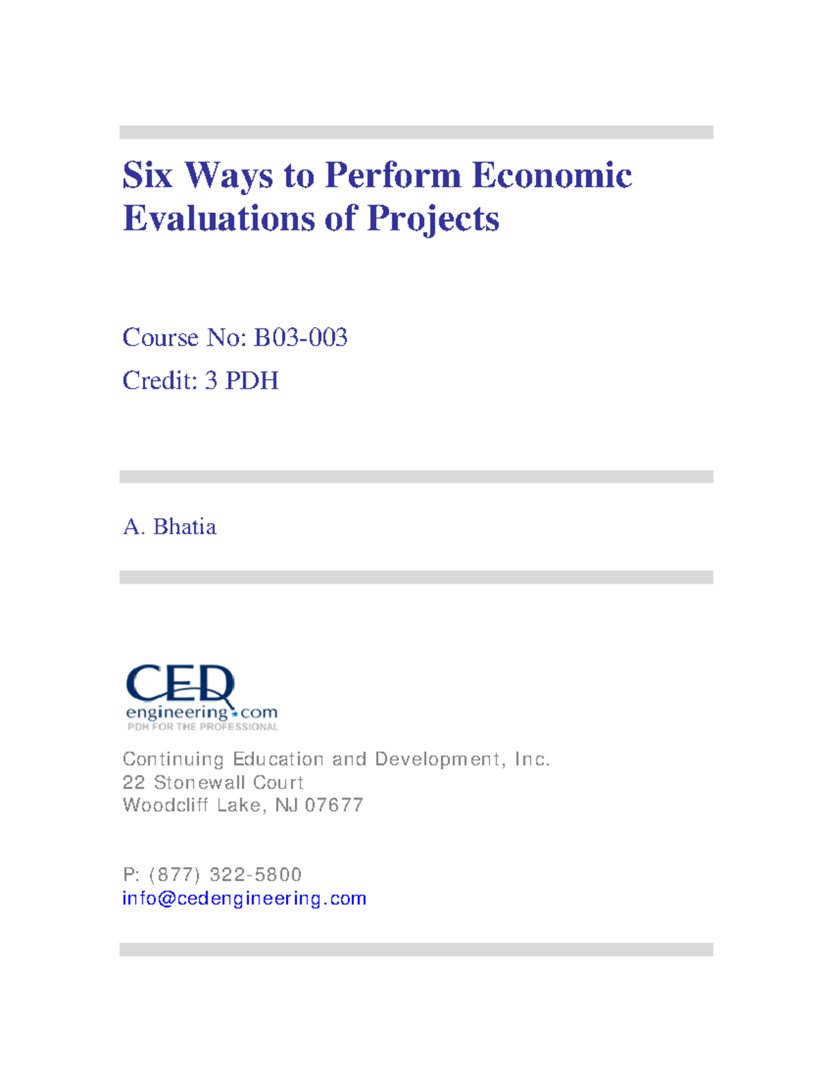 Six Ways To Perform Economic Evaluations of Projects- R3 ...