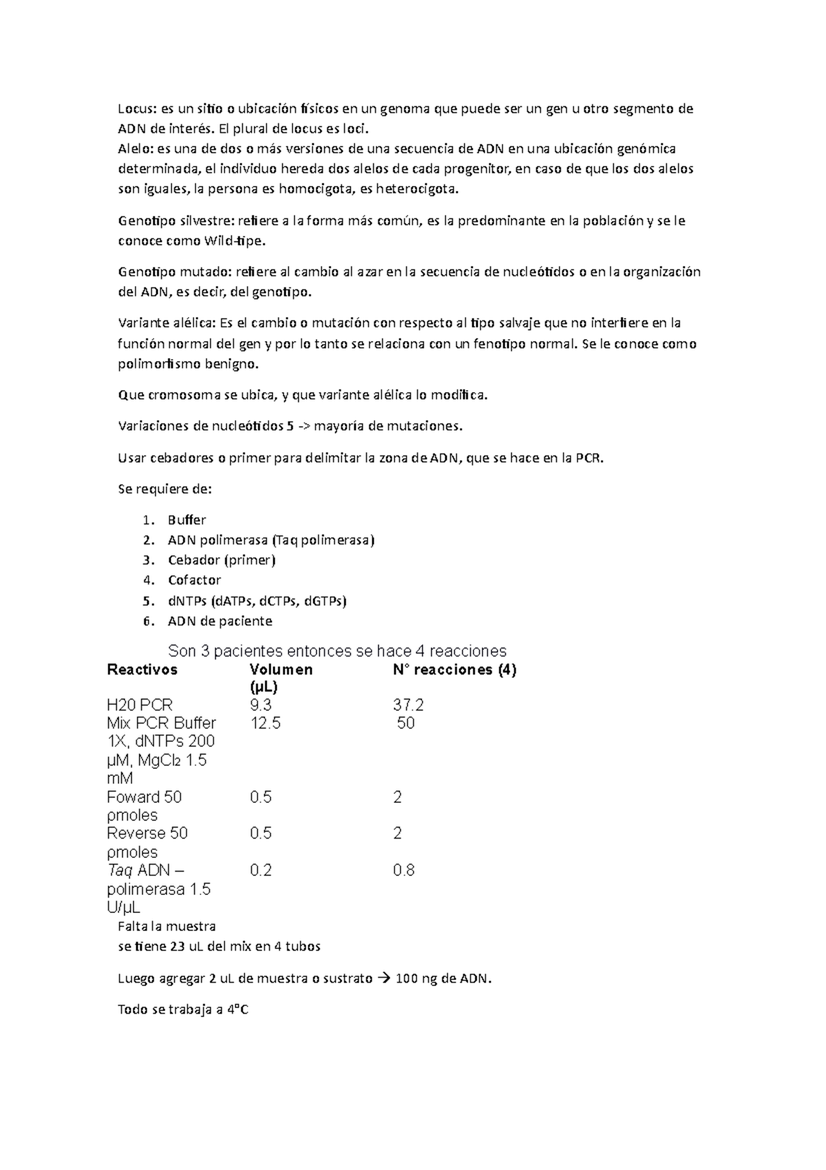 Apuntes - Locus: es un sitio o ubicación físicos en un genoma que puede ...