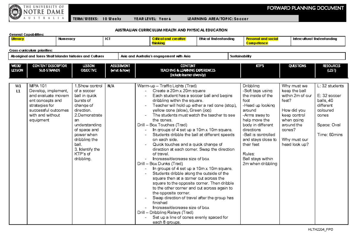 HPE-FPD template 2204 - AUSTRALIAN CURRICULUM HEALTH AND PHYSICAL ...