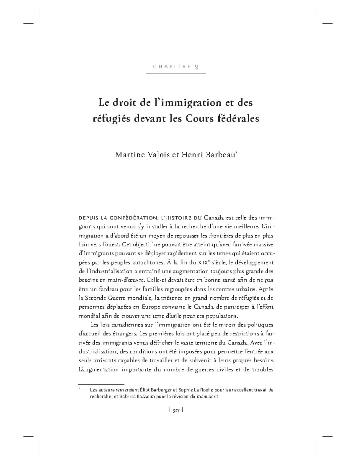 Droit de limmigration - [ !"# ] ! " # $ % & ' ( 9 Le droit de l ...