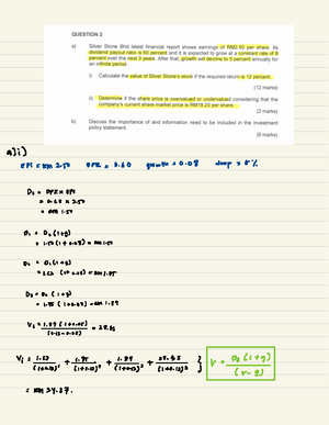 FIN 552 Investment AND Portfolio Analysis FIN 552 NUR Fadzliza ...