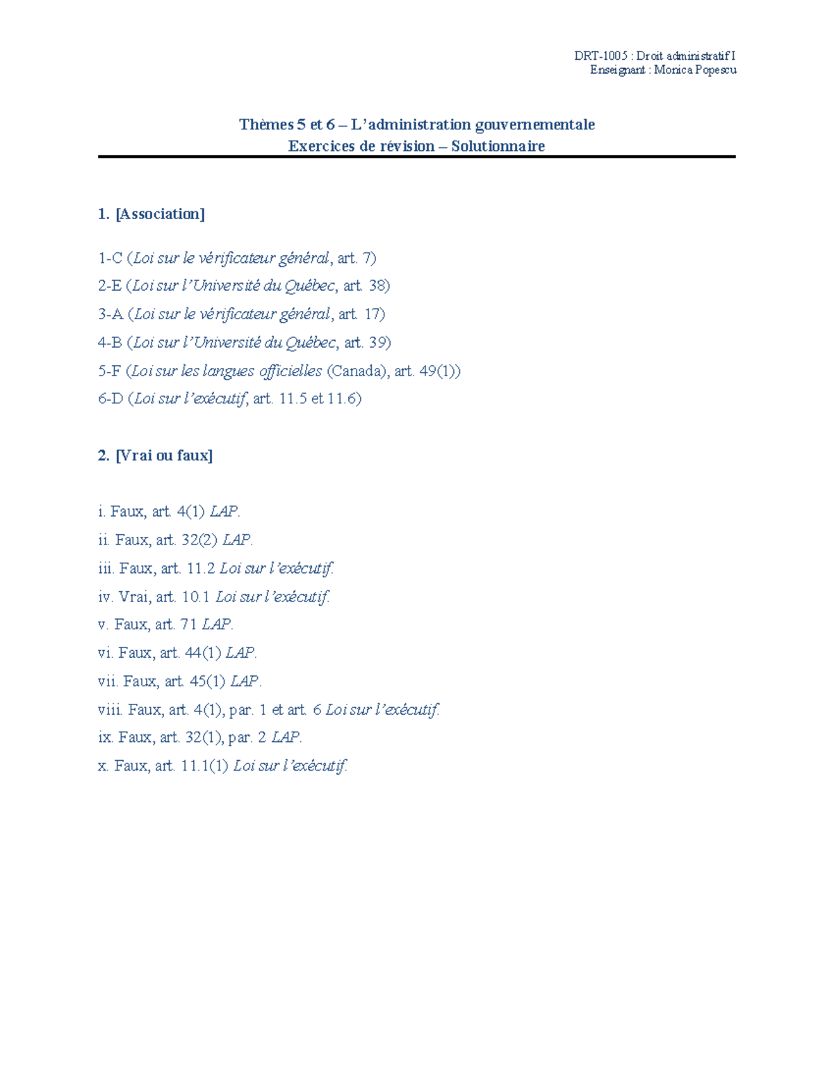 005 Corrig%C3%A9-Exercices %28Cours 6-7%29-3 - DRT-1005 : Droit ...
