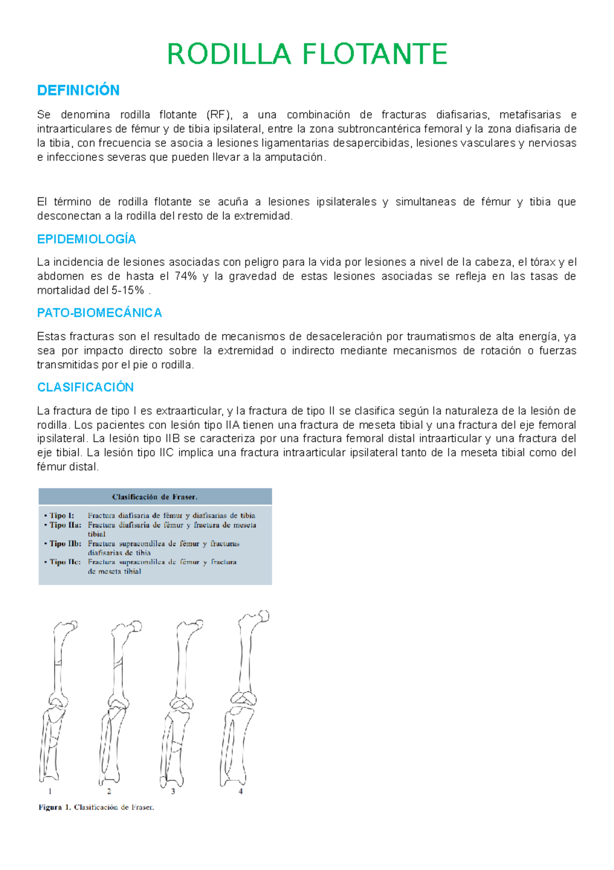 Rodilla Flotante E Inestabilidad DE LA Rodilla - RODILLA FLOTANTE ...