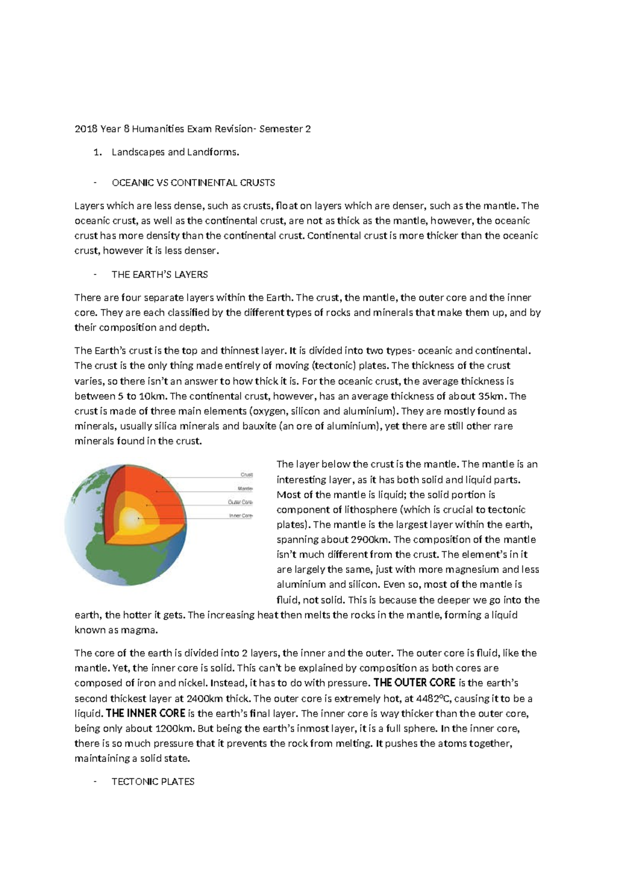 2018 Humanities - 2018 Year 8 Humanities Exam Revision- Semester 2 1 ...