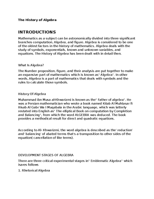 History of Mathematics -Questions with Answer - HISTORY OF MATHEMATICS ...