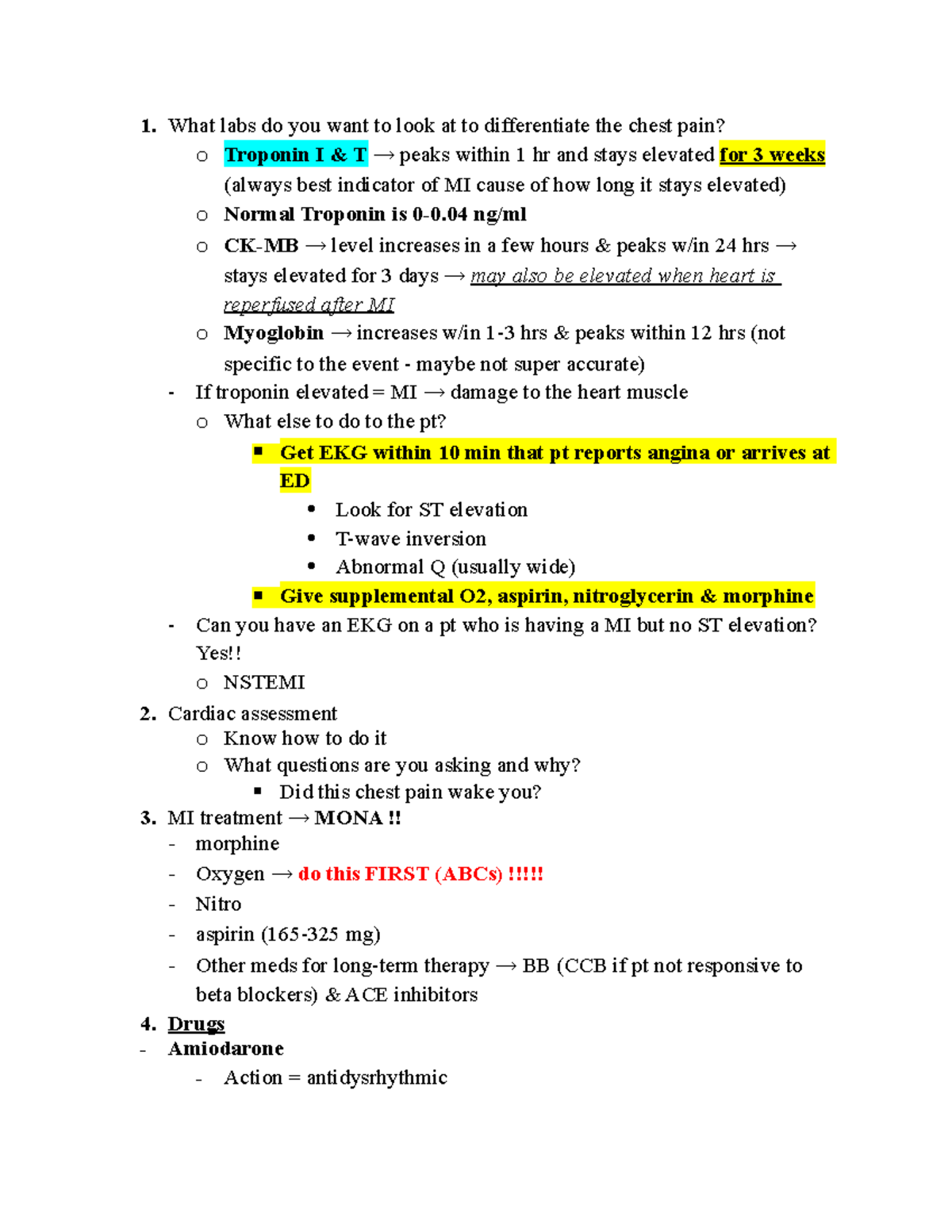 E1 SG - Study Guide - What labs do you want to look at to differentiate ...