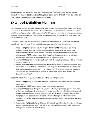 Extended Definition final draft 1 - Running Head: Reverse Thinking in ...