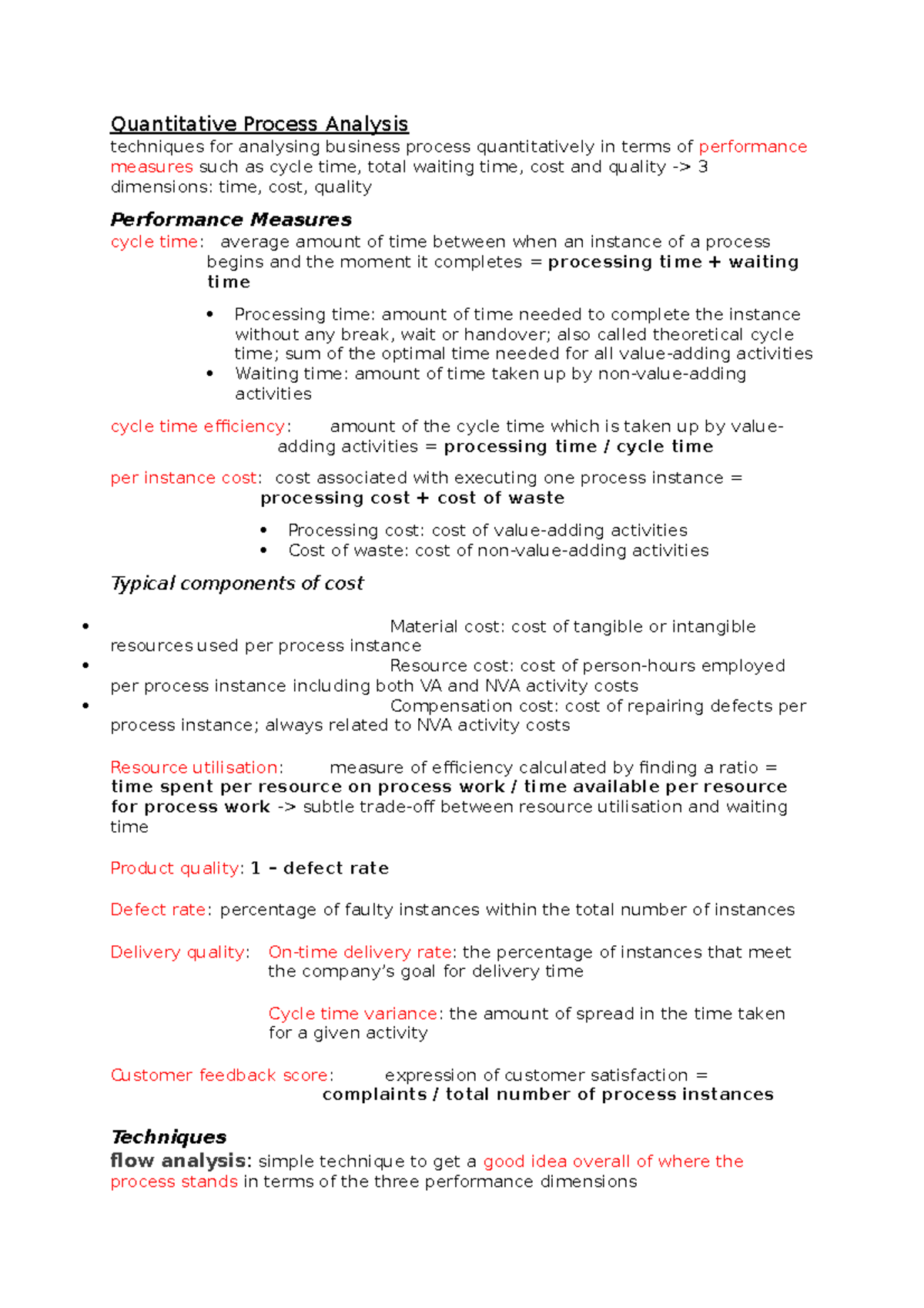 Quantitative Process Analysis - Quantitative Process Analysis ...