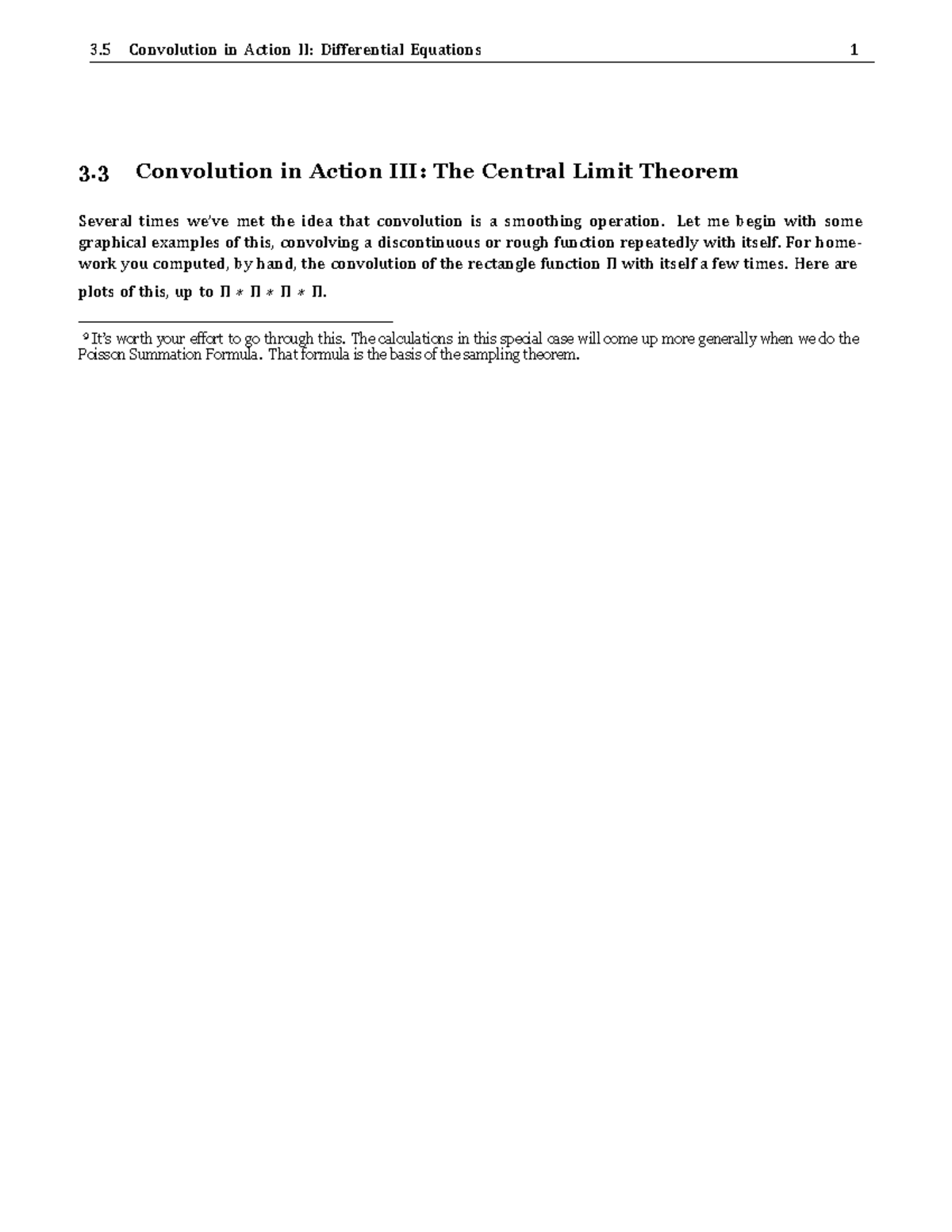 Convolution in Action III - Let me begin with some graphical examples ...