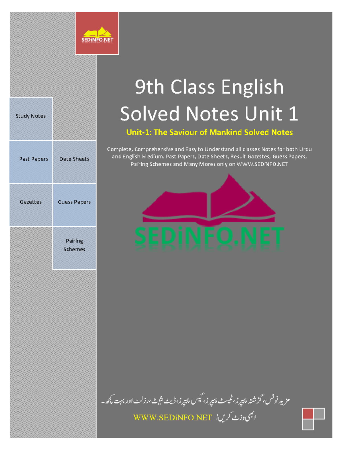 9 English Notes Unit 1 Study Now PK - Study Notes Past Papers Gazettes ...