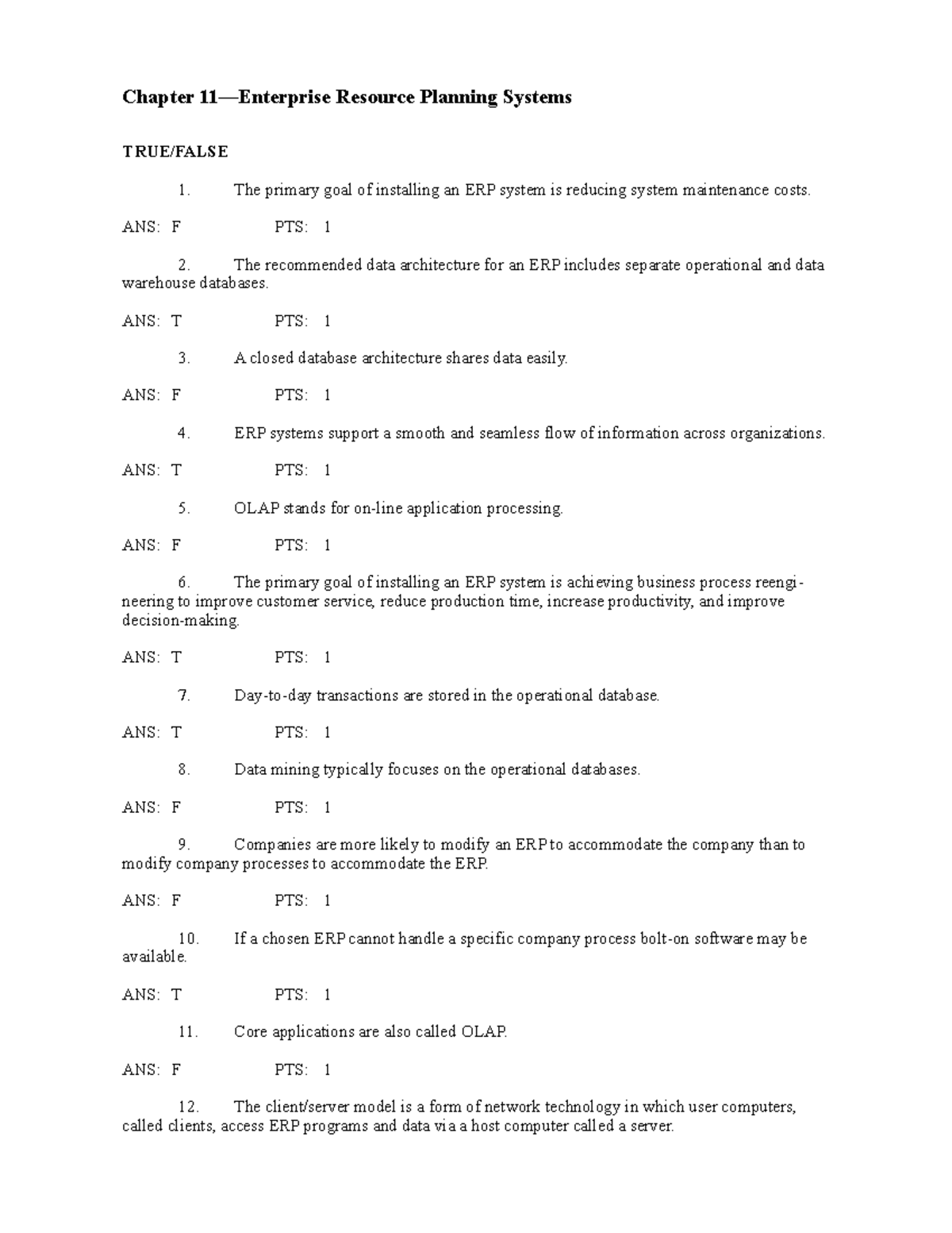 Chapter 11 Acis Book Reference Chapter 11 Enterprise Resource
