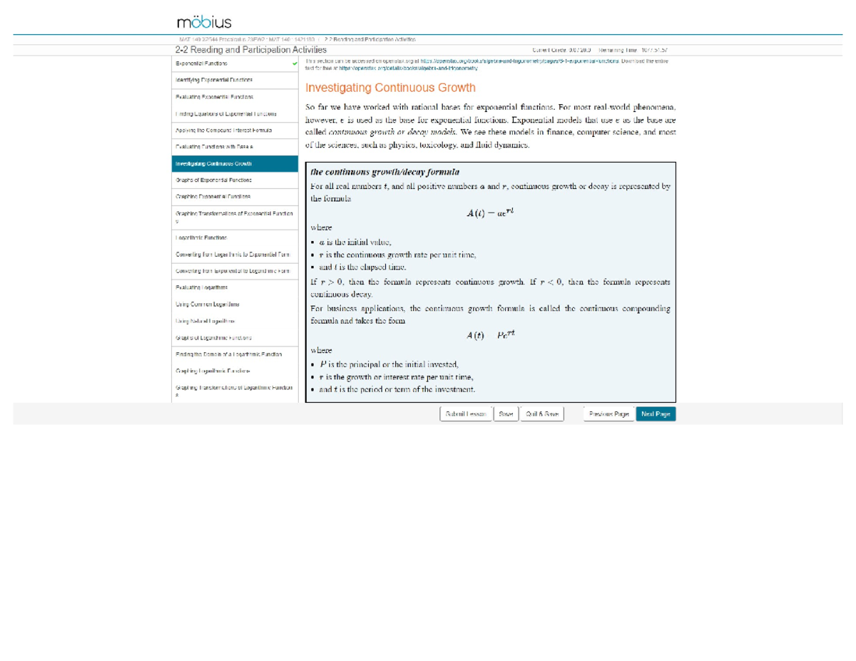 MAT140 9 - Math - Exam C1000-113 - Studocu