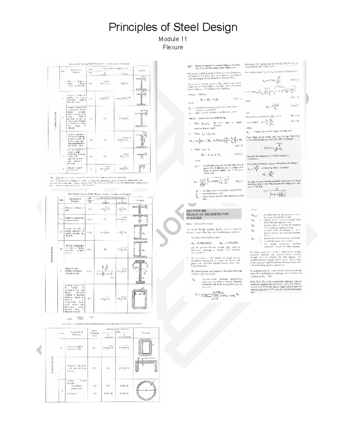 Principles of Steel Design Module 11 - Structural Design - Principles ...