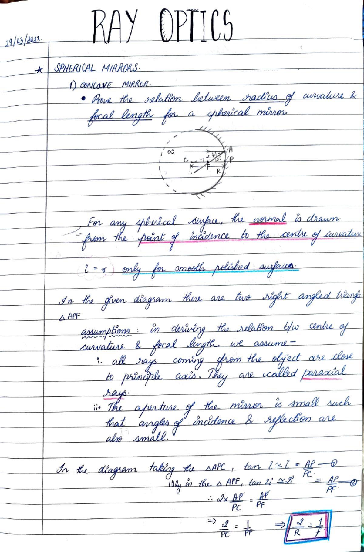 Ray Optics Notes - Physics SL - Studocu