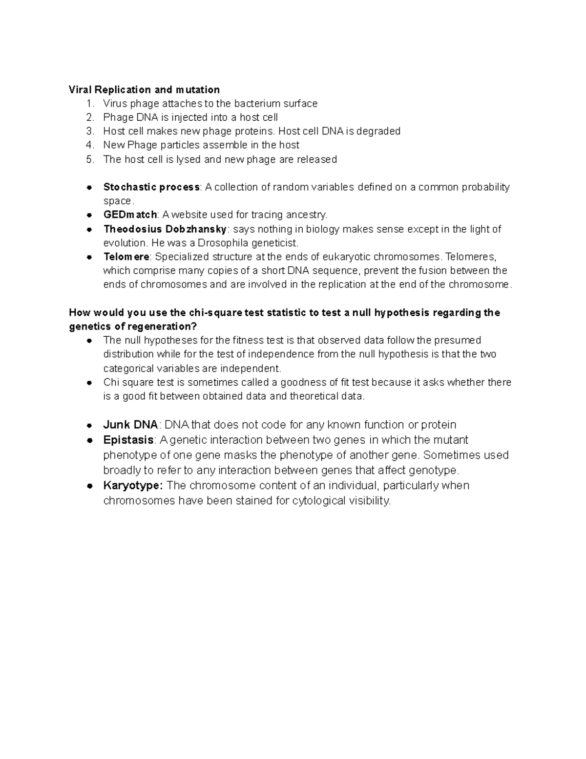 Unit 1 Midterm Notes (dragged) - Viral Replication and mutation 1 ...