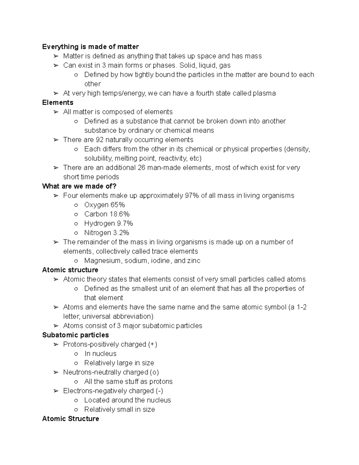 Elements - Everything is made of matter Matter is defined as anything ...