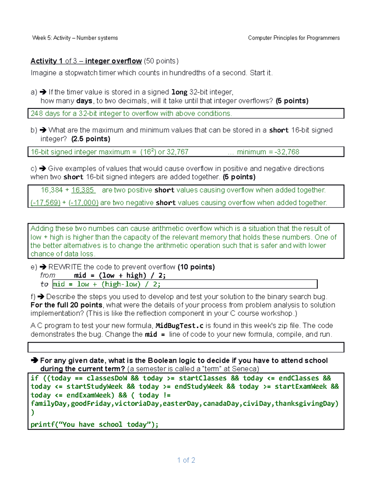 Cp4p Week5 Activity Final Week 5 Activity Number Systems Computer Principles For