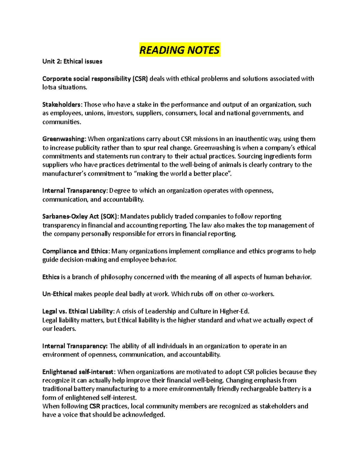 Reading notes - D072 - WGU - Studocu