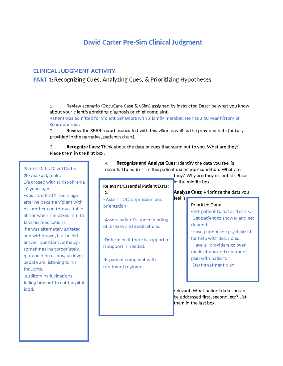 David Carter Pre-Sim Clinical Judgment - David Carter Pre-Sim Clinical ...