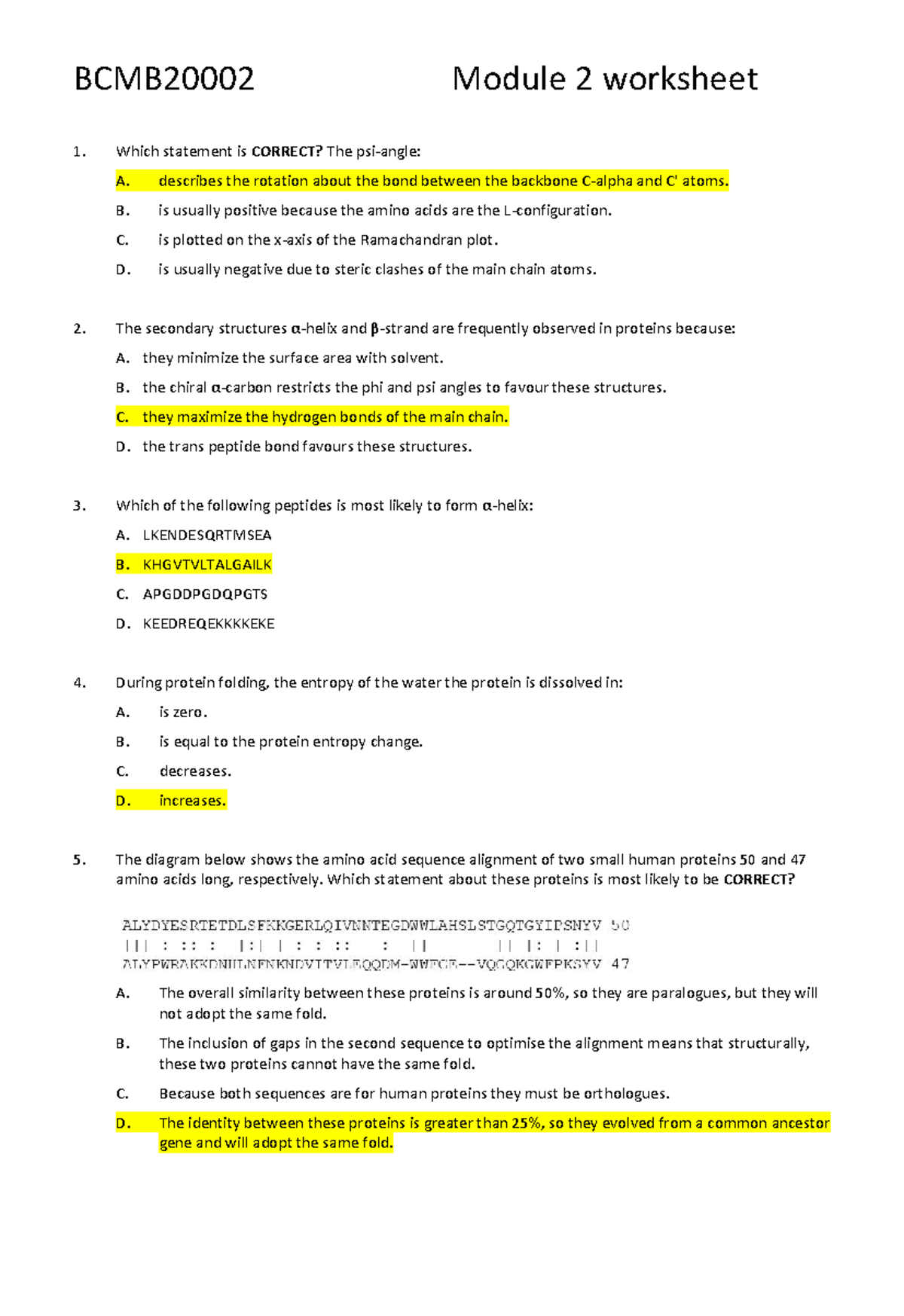 Module 2 worksheet with answers - BCMB20002 Module 2 worksheet Which ...