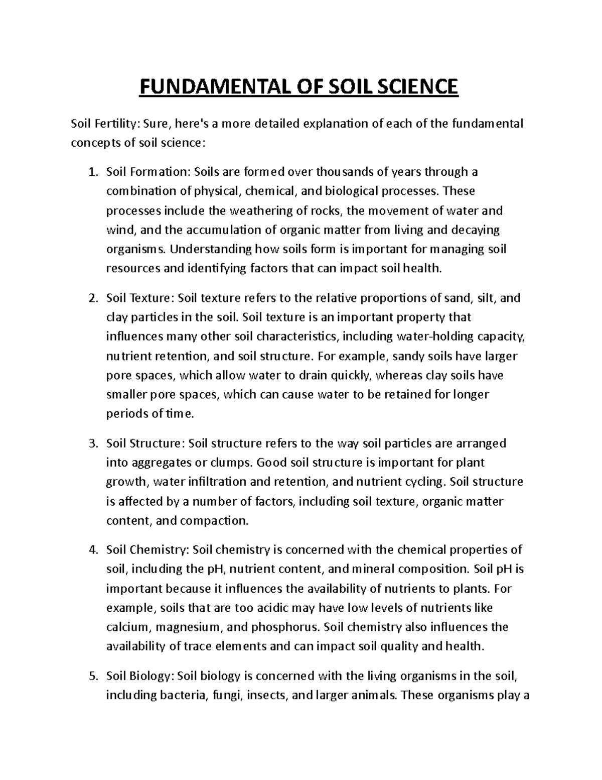 Fundamental OF SOIL Science NOTES - FUNDAMENTAL OF SOIL SCIENCE Soil ...