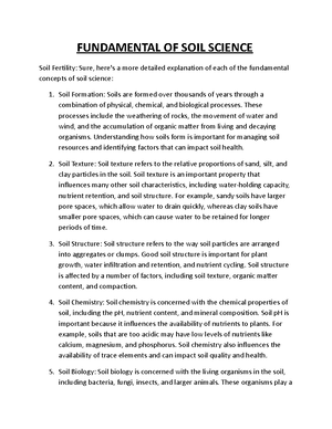 Fundamental OF SOIL Science 1 - FUNDAMENTAL OF SOIL SCIENCE Soil ...