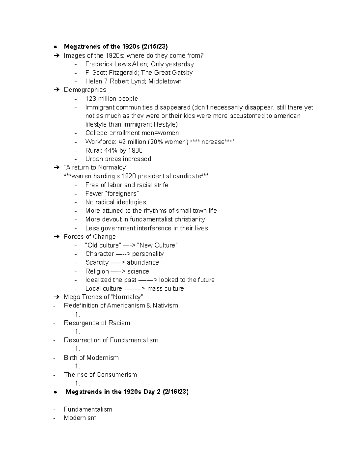 Unit 6 Notes - Megatrends of the 1920s (2/15/23) Images of the 1920s ...