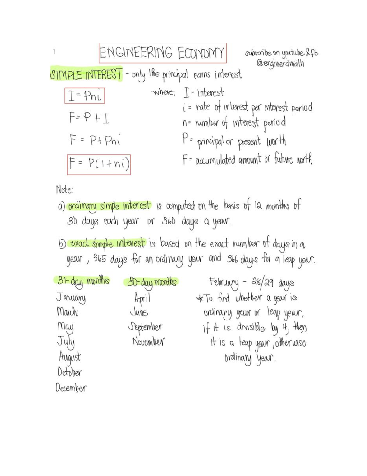 Engineerdmath 2021 Engineering Economy - Simplified Mechanics And ...
