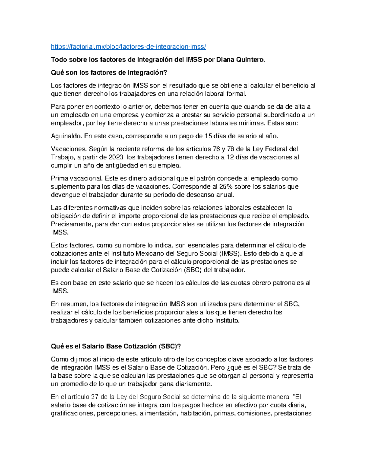 T-4 factor de integración del IMSS - factorial/blog/factores-de ...