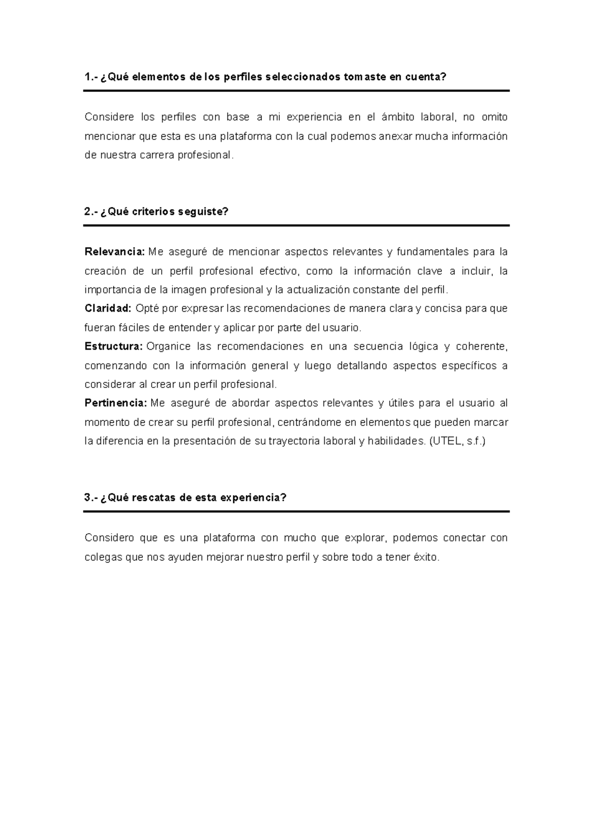 Colaboracion EN Redes - APUNTES - 1.- ¿Qué elementos de los perfiles ...