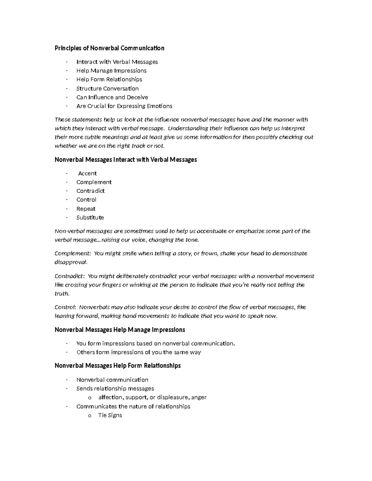 Principles of Nonverbal Communication - Understanding their influence ...