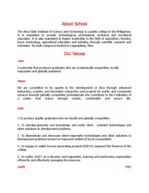 School Forms Checking Report - Report Code: SFCR1 Annex 1a SCHOOL FORMS ...