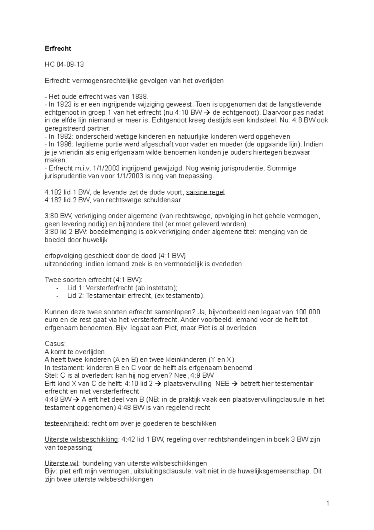 Erf- en relatievermogensrecht I Notarieel recht Erf- en ...