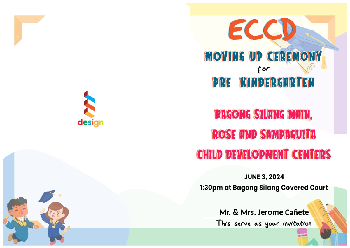 Program page 1 - 6 - ECCD MOVING UP CEREMONY for PRE KINDERGARTEN IN ...