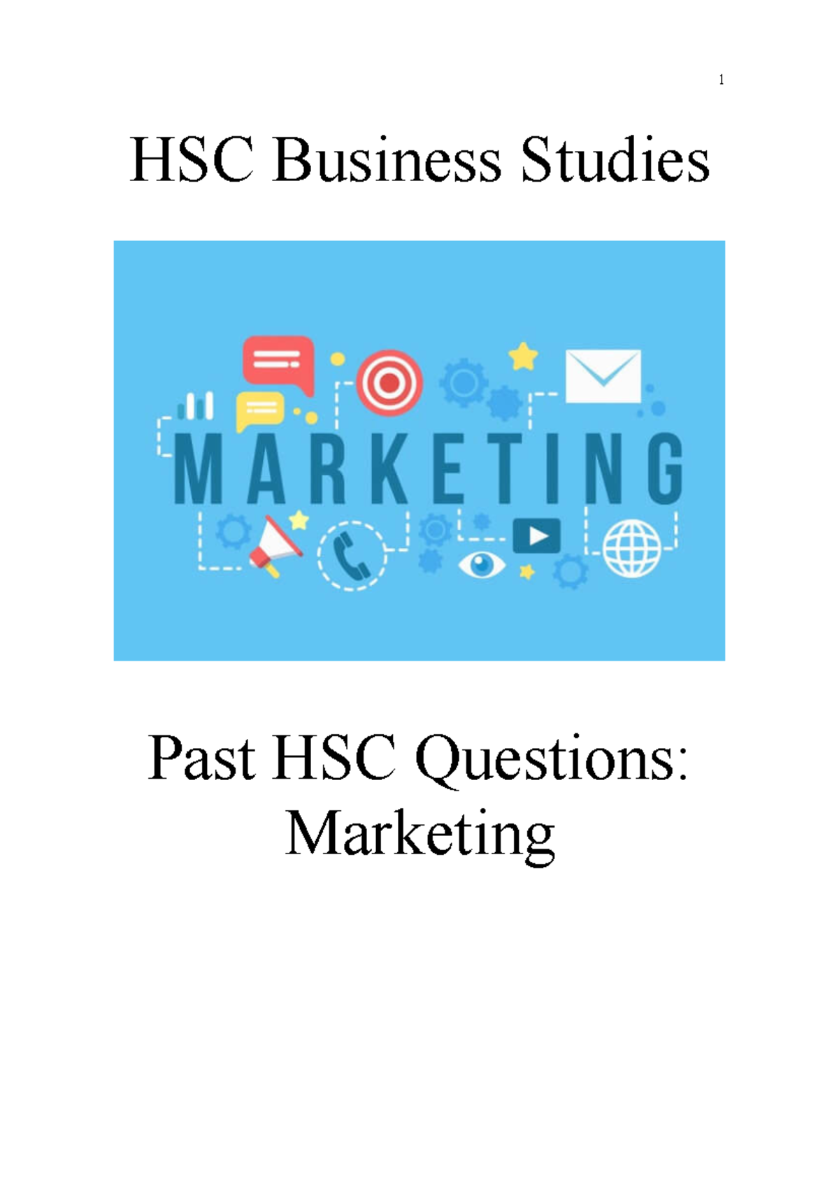Marketing Past Papers and Answers Booklet - HSC Business Studies Past ...