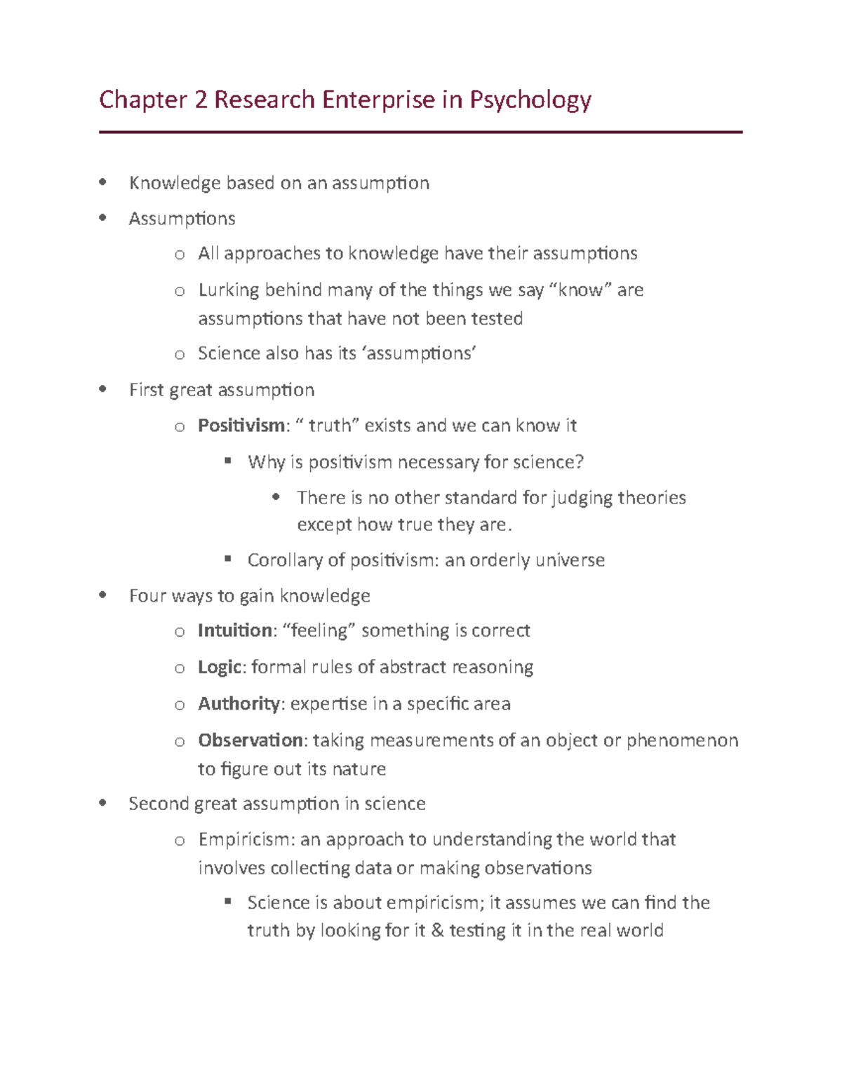 Chapter 2 Research Enterprise in Psychology - Chapter 2 Research ...
