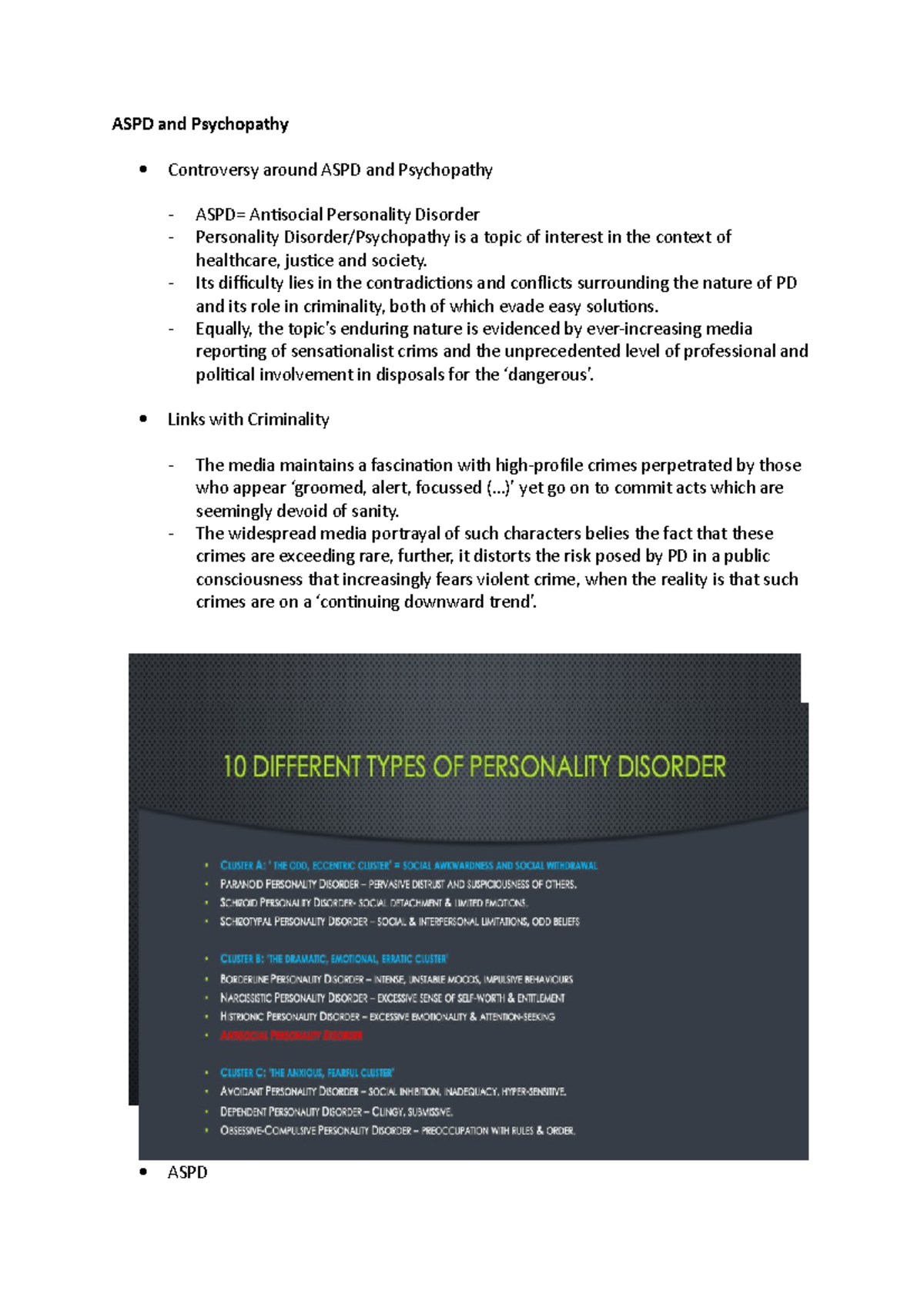 ASPD and Psychopathy - Its difficulty lies in the contradictions and ...