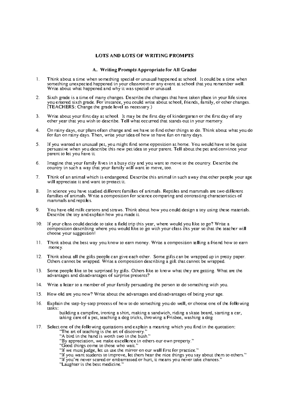 Writing Prompts LOTS AND LOTS OF WRITING PROMPTS A Writing Prompts writing-prompts-lots-and-lots-of-writing-prompts-a-writing-prompts