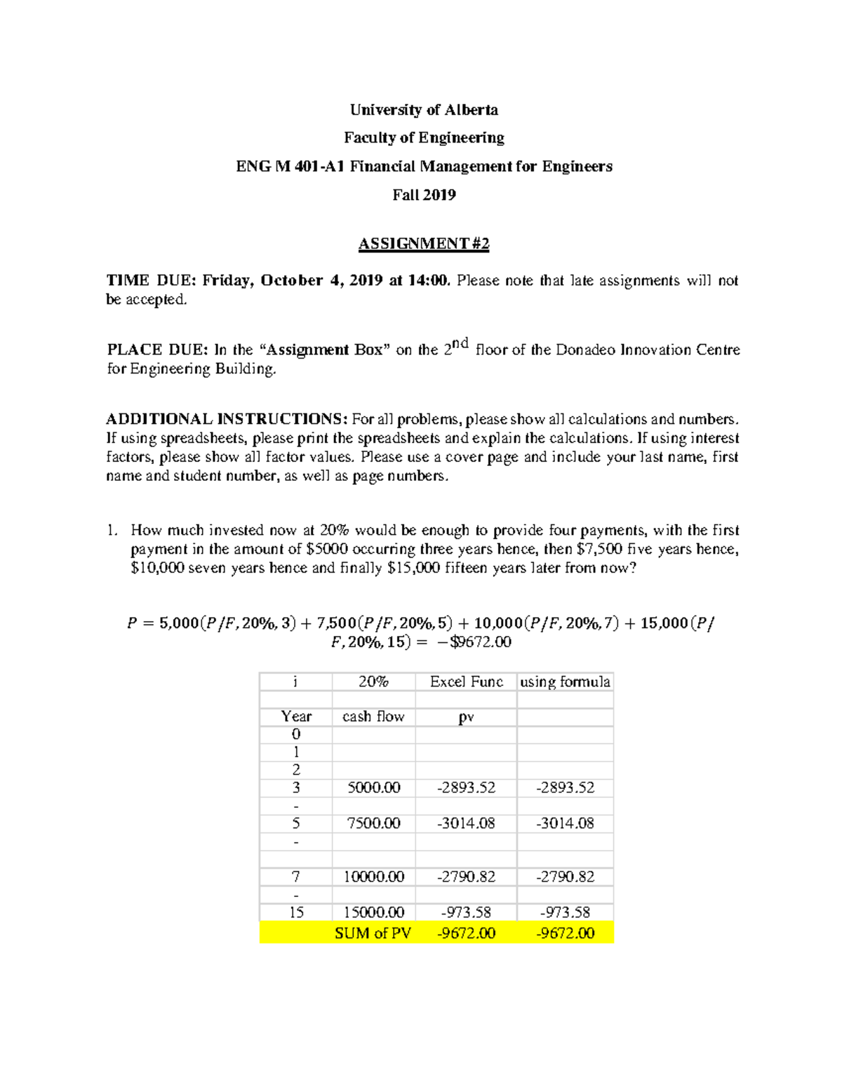 Assignment Two Fall 2019 With Sol Warning Tt Undefined Function 32 University Of Alberta