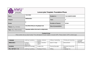 [Solved] Create a Grade 3 term 3 EFAL lesson plan Context Type of ...