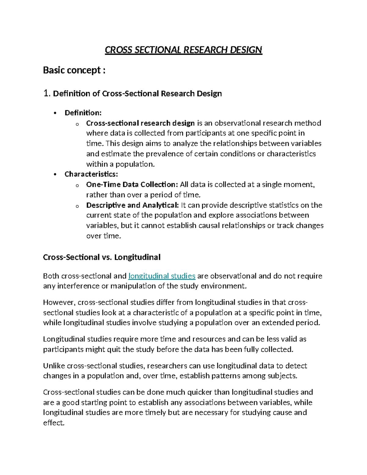 Cross Sectional Research Design - CROSS SECTIONAL RESEARCH DESIGN Basic ...