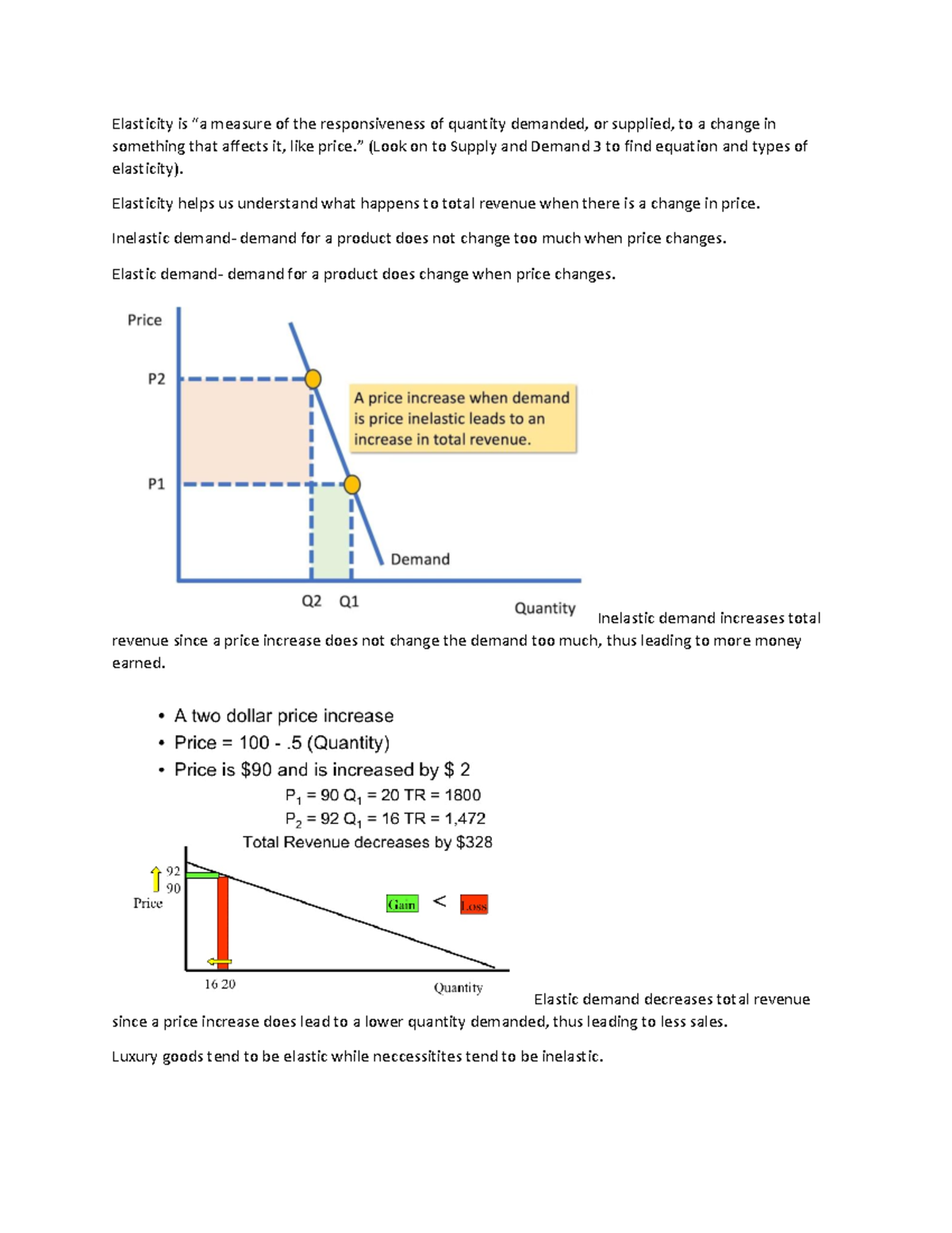 Elasticity - ” (Look on to Supply and Demand 3 to find equation and ...