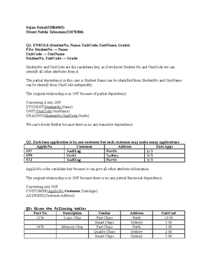 ICT616 Assignment 2 do not copy the contents - MURDOCH UNIVERSITY ICT616 Data Resources ...