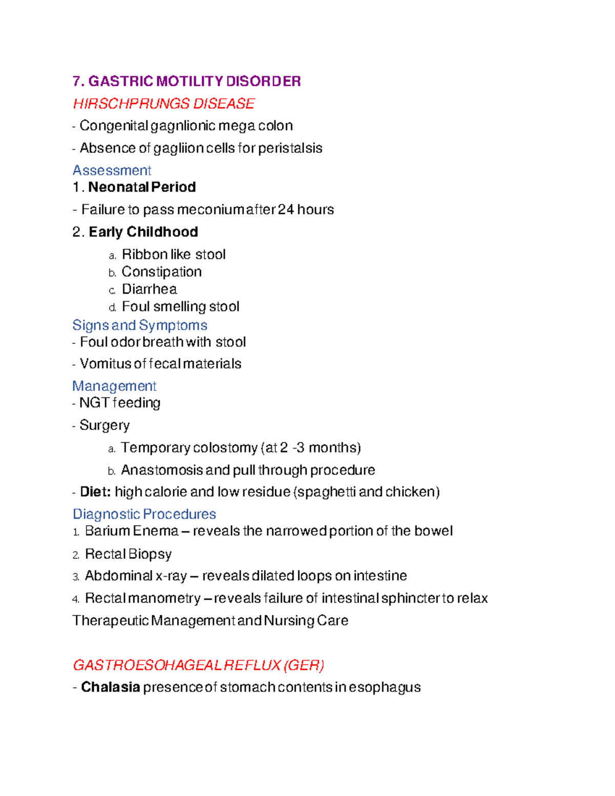 Gastric Motility Disorder - 7. GASTRIC MOTILITY DISORDER HIRSCHPRUNGS ...