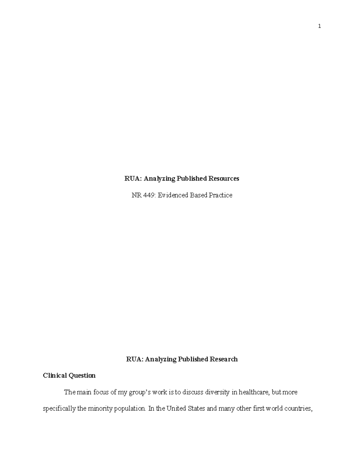 RUA Analyzing Published Resources - In the United States and many other ...