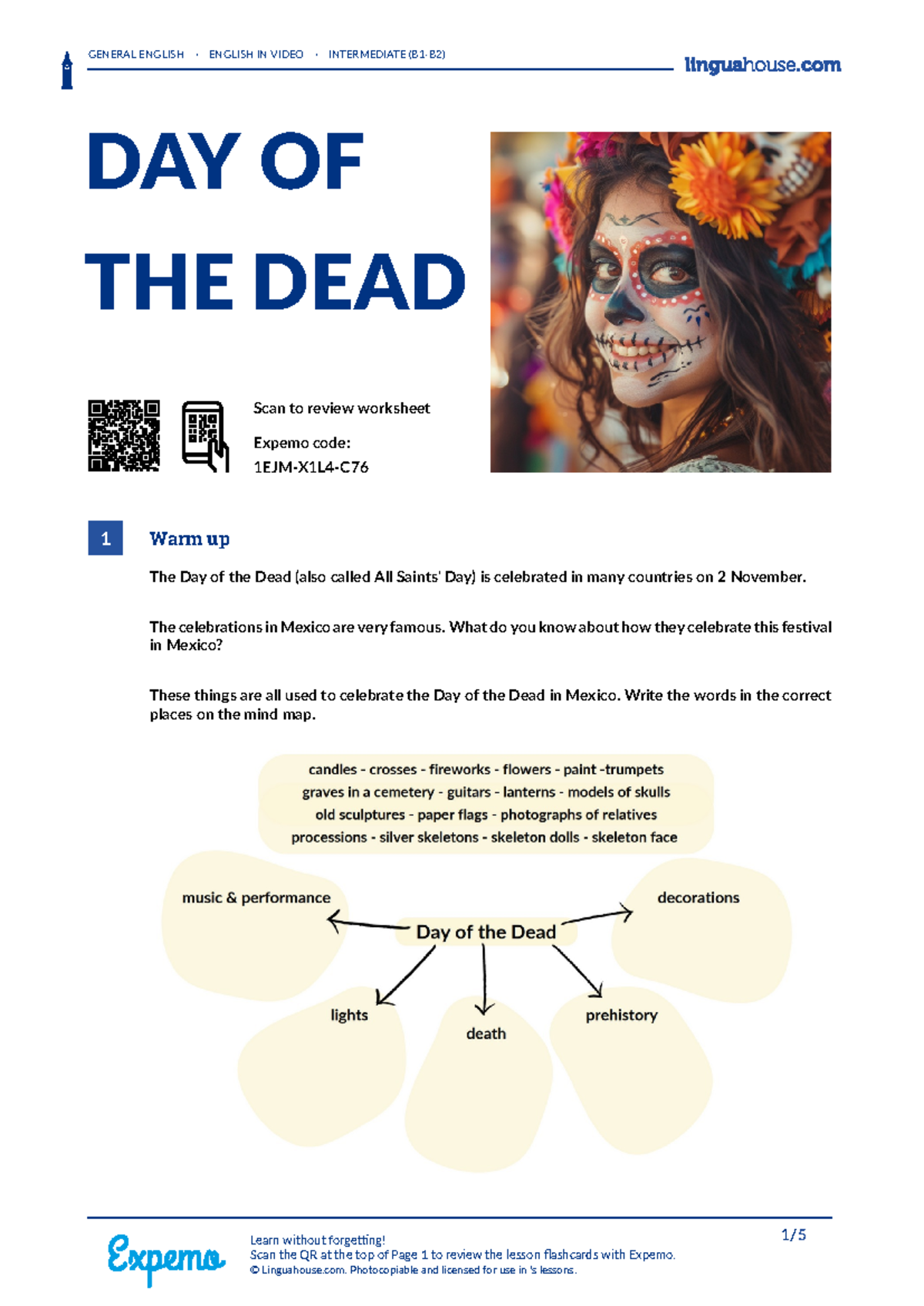 Day of the dead british english teacher - GENERAL ENGLISH · ENGLISH IN ...