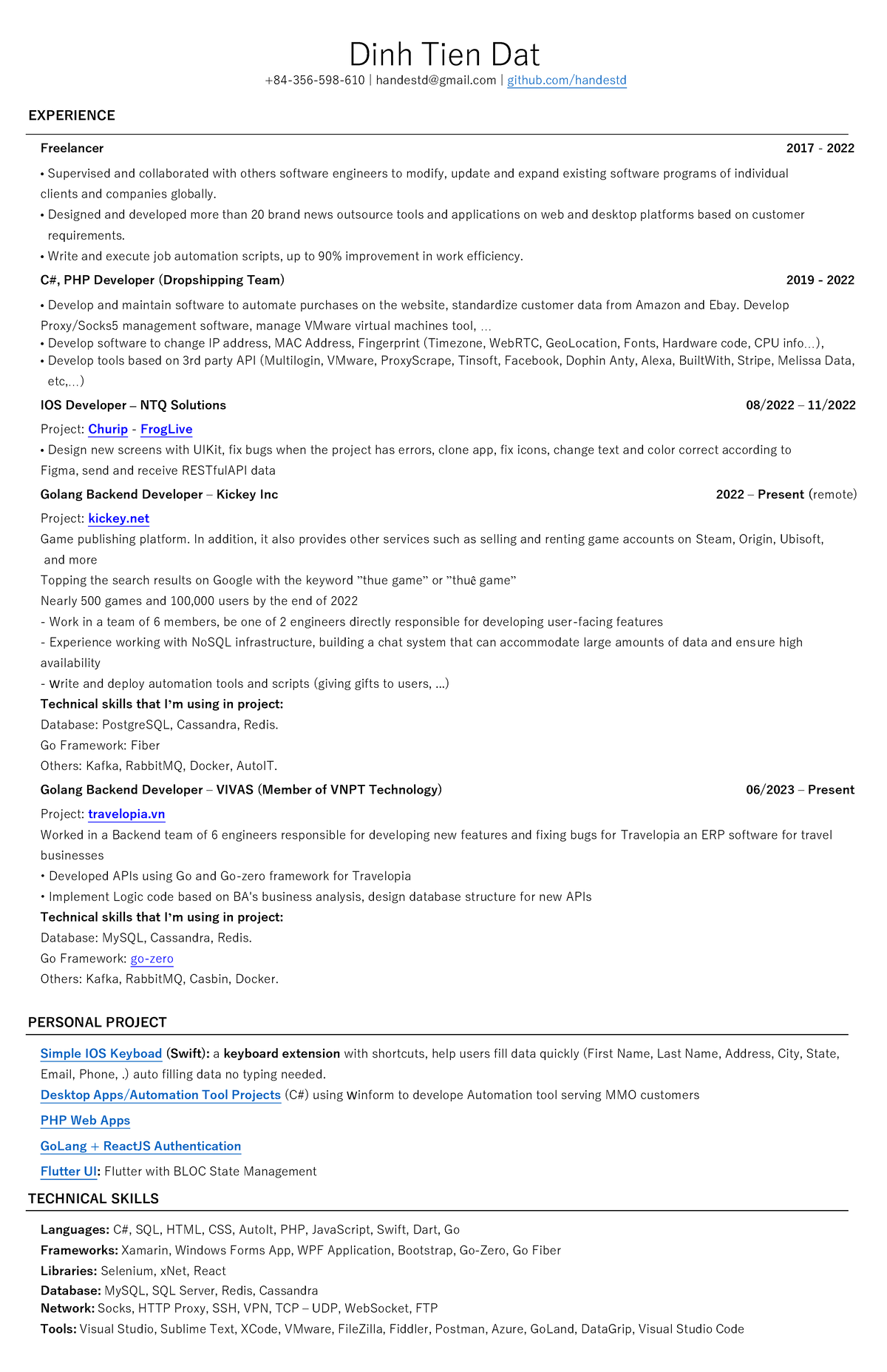 Dinh-Tien-Dat-CV - EXPERIENCE Dinh Tien Dat +84- 356 - 598 - 610 | handestd@gmail | github ...