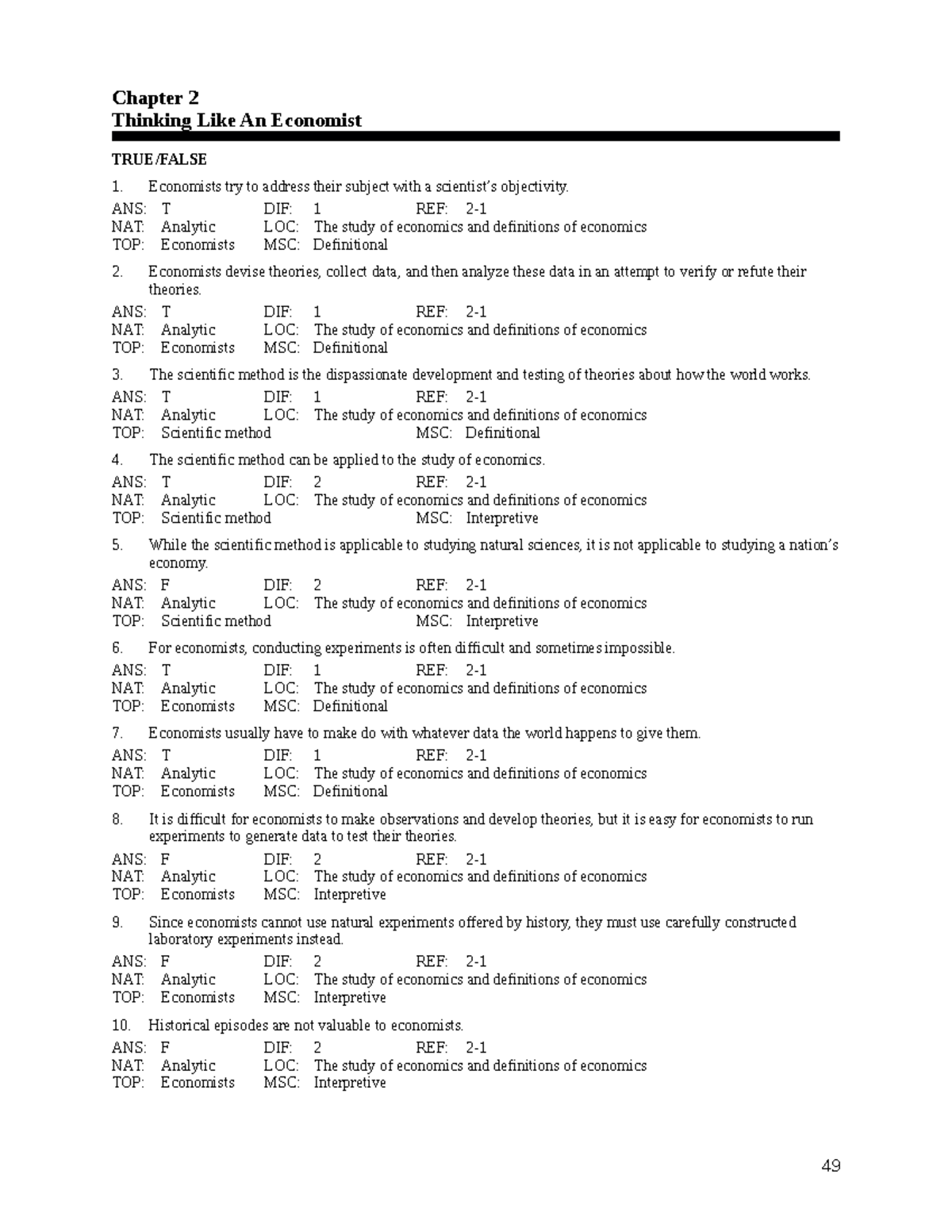 Chapter 2 - Princples of Economics - Chapter 2 Thinking Like An ...