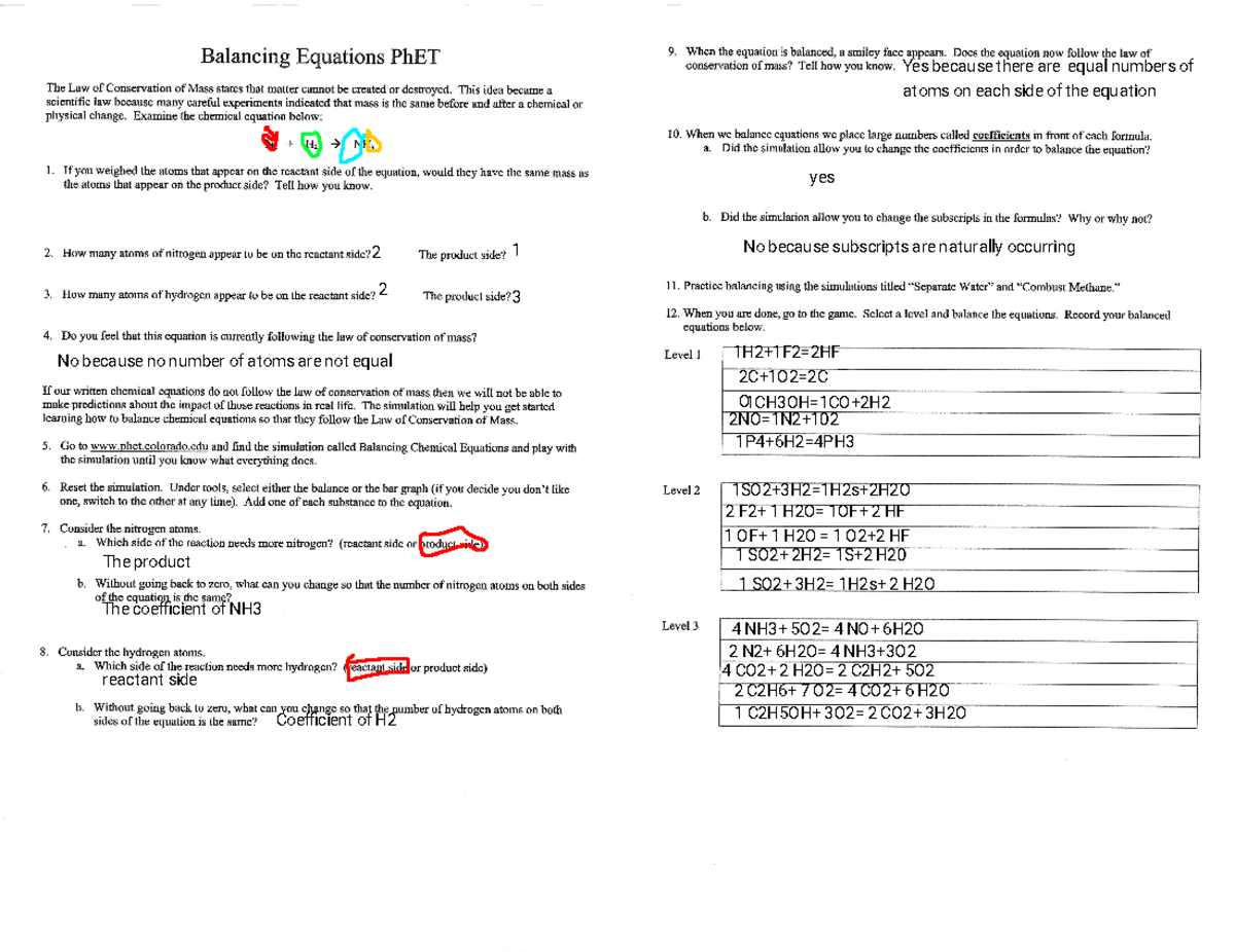 Kami Export - Iking Edwards - Balancing Equations Phet - MATH 570 - Studocu