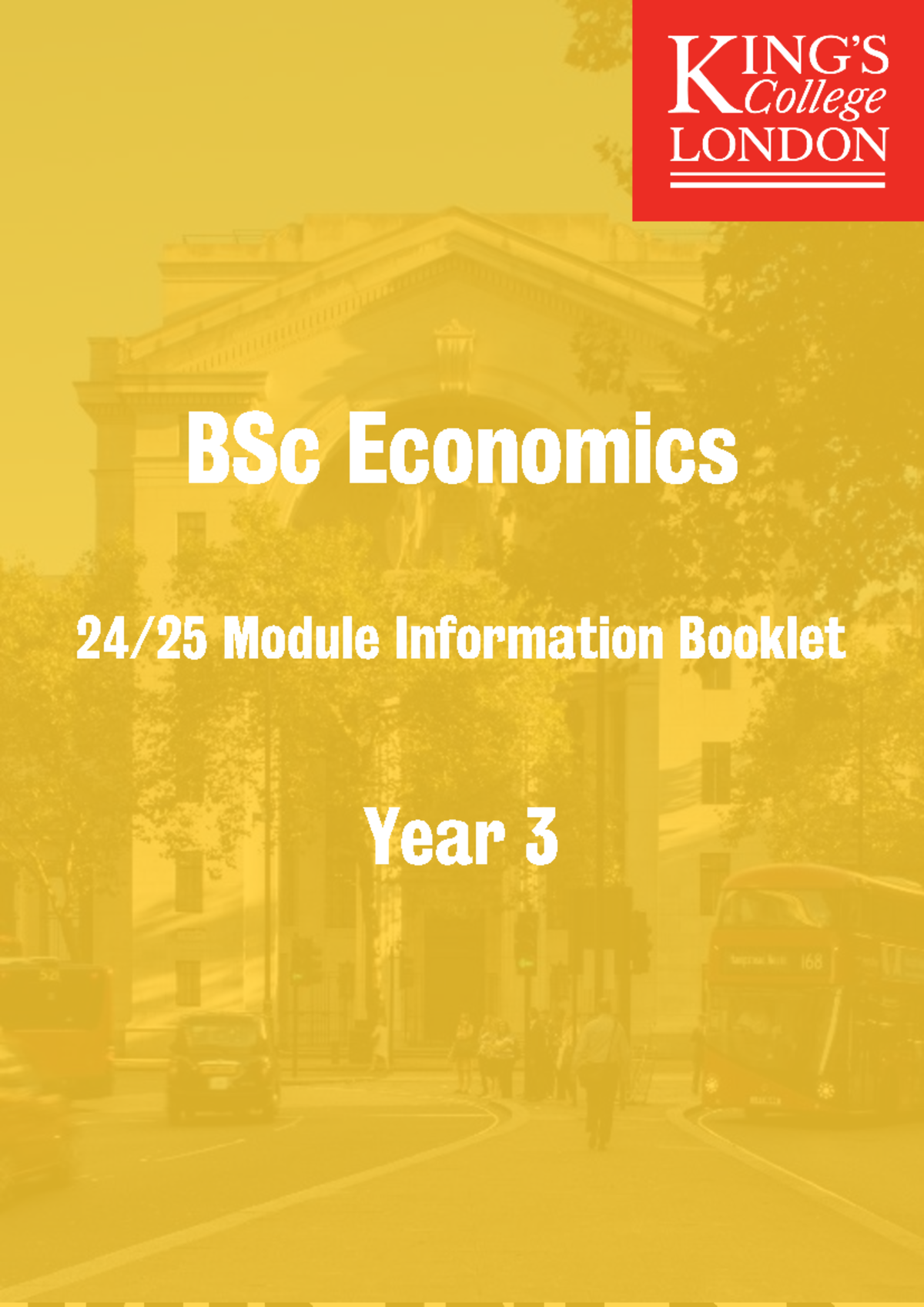 Year 3 Econ 24-25 Module Information booklet - BSc Economics 2 4/25 ...